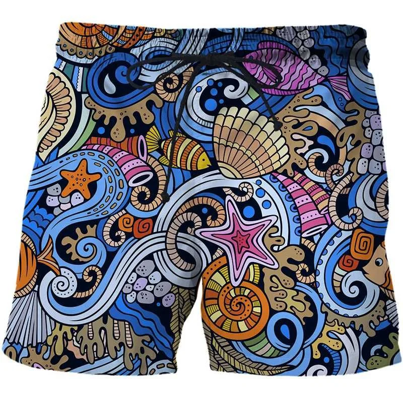 Summer-Retro-3D-Printed-Abstract-Fish-Beach-Shorts-For-Men-Fashion ...