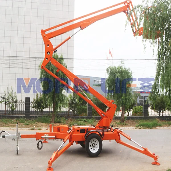 20M Cherry Picker Tree Trimming Boom Lift Trailer For Facility ...