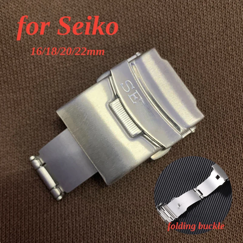 Stainless-Steel-Folding-Buckle-for-Seiko-16mm-18mm-20mm-22mm-Watchband ...