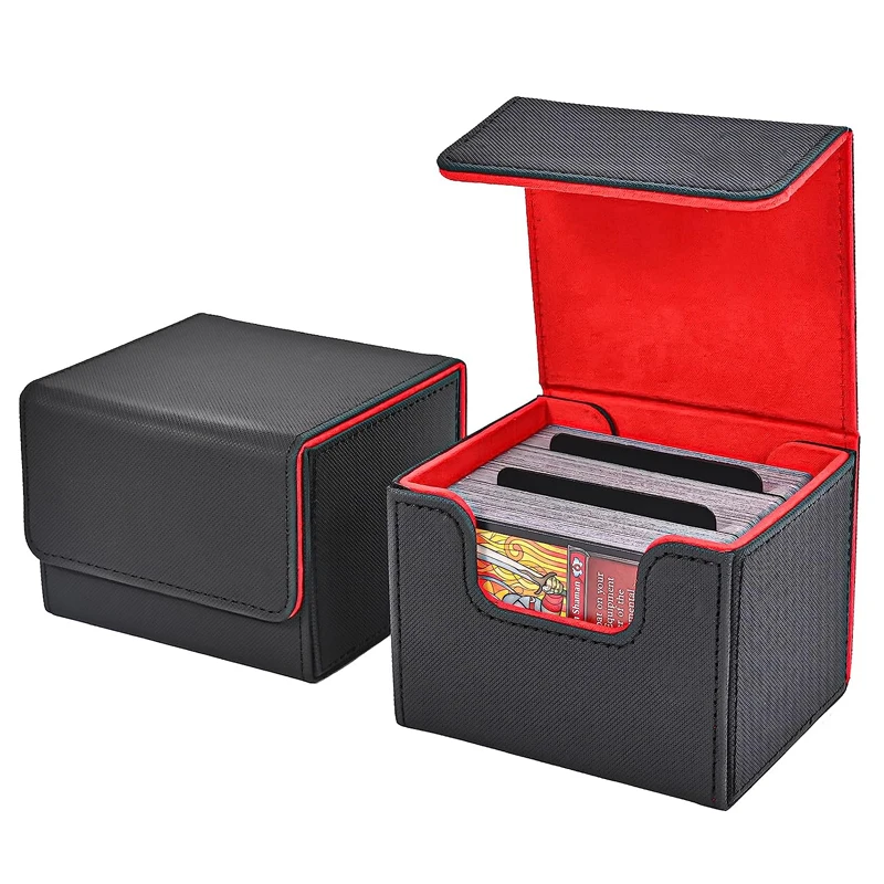 80-100-PU-leather-trading-card-box-collection-capacity-Tarot-card-box ...