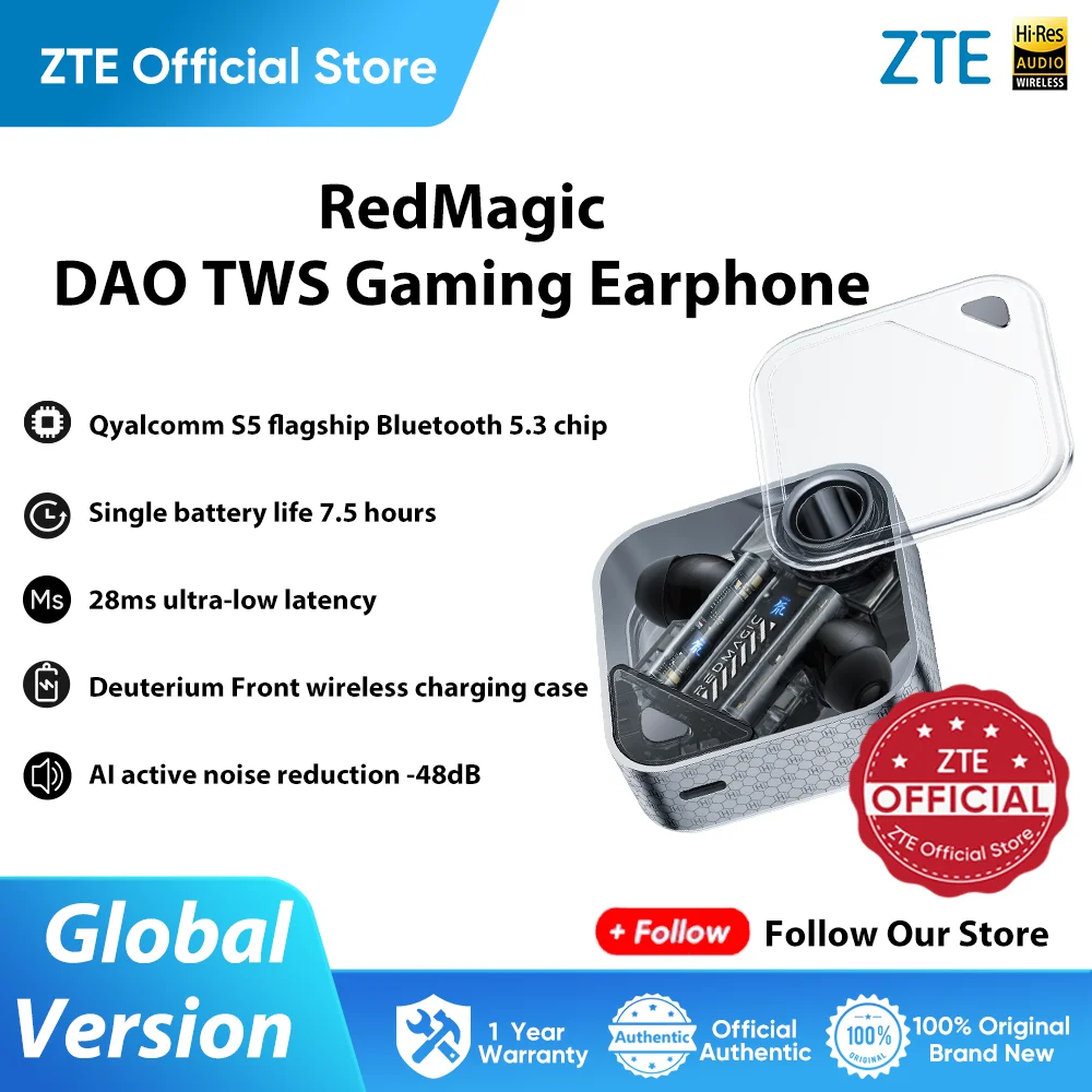 Global-Version-RedMagic-DAO-TWS-Gaming-Earphone-ANC-AI-Active-Noise ...