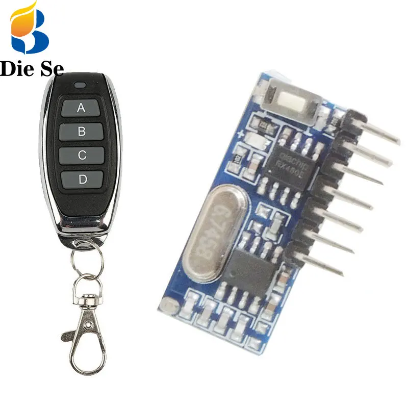 Universal Remote Control 433Mhz RF Mini Relay Receiver Decoding Module ...