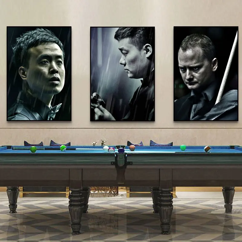 Snooker Billiard Players Posters And Prints Black And White Canvas ...