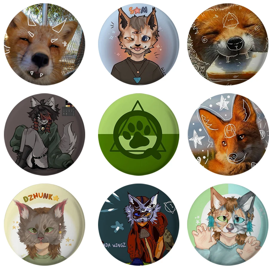 58mm-New-Pop-Therian-Delta-Symbol-Button-Pin-Creative-Cartoon-Rainbow ...