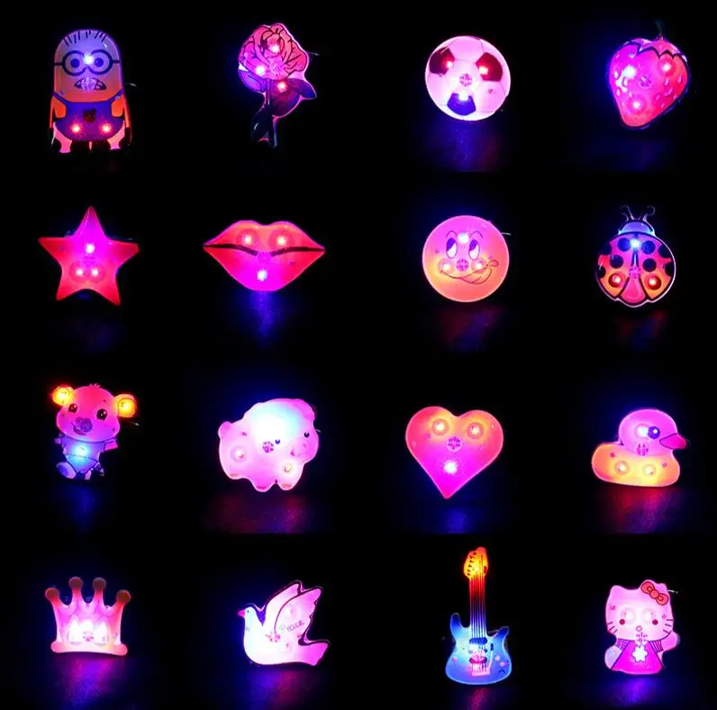 25pcs-LED-Light-Up-Heart-Pins-Flashing-Cartoon-Brooches-Halloween-Xmas ...