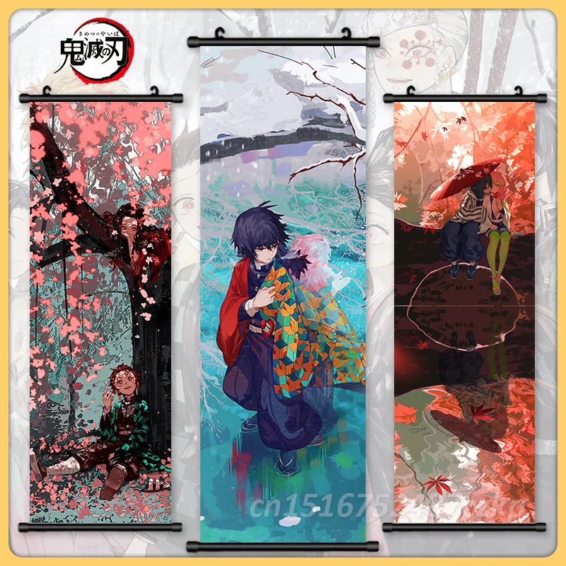 Tomioka-Giyuu-Demon-Slayer-Canvas-Wall-Art-Print-Painting-Face-Kochou ...