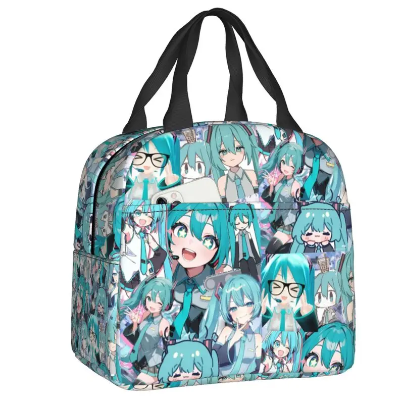 Hatsune Miku Anime Lunch Bag Reusable Cooler Thermal Insulated Lunch ...