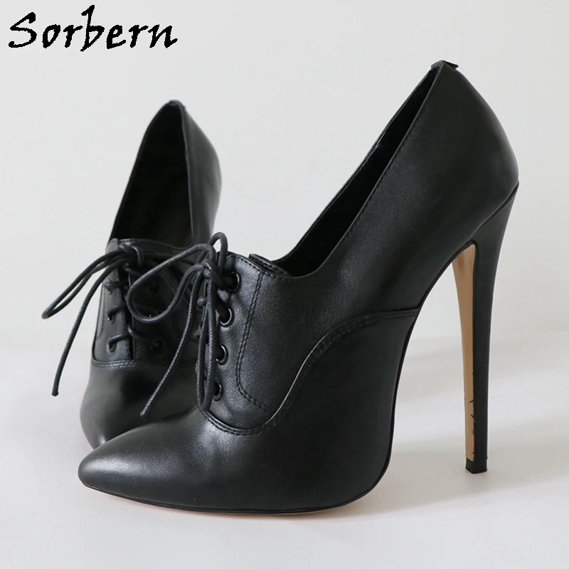 Sorbern Fashion Lace Up Women Pump High Heels 14Cm Stilettos Lace Up ...