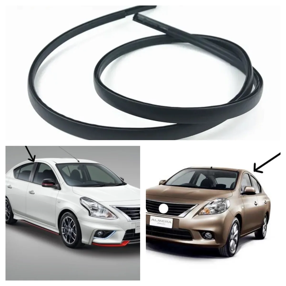 Car-Roof-Drip-Finish-Moulding-Rubber-Seal-Strips-For-Nissan-Almera ...