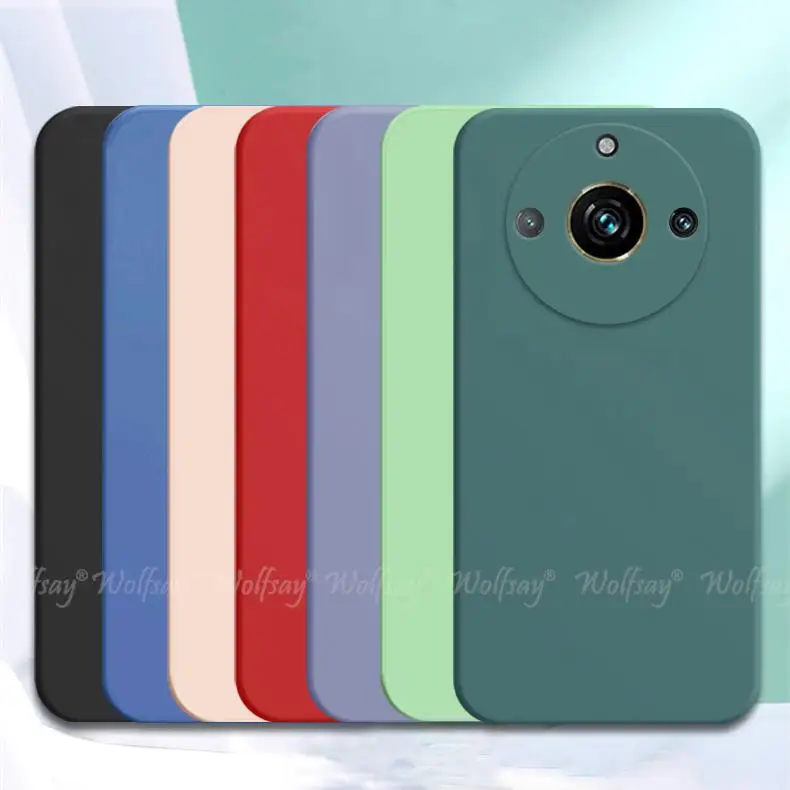 For-Realme-11-Pro-Plus-Case-Liquid-Silicone-Rubber-Protector-Phone-Case ...