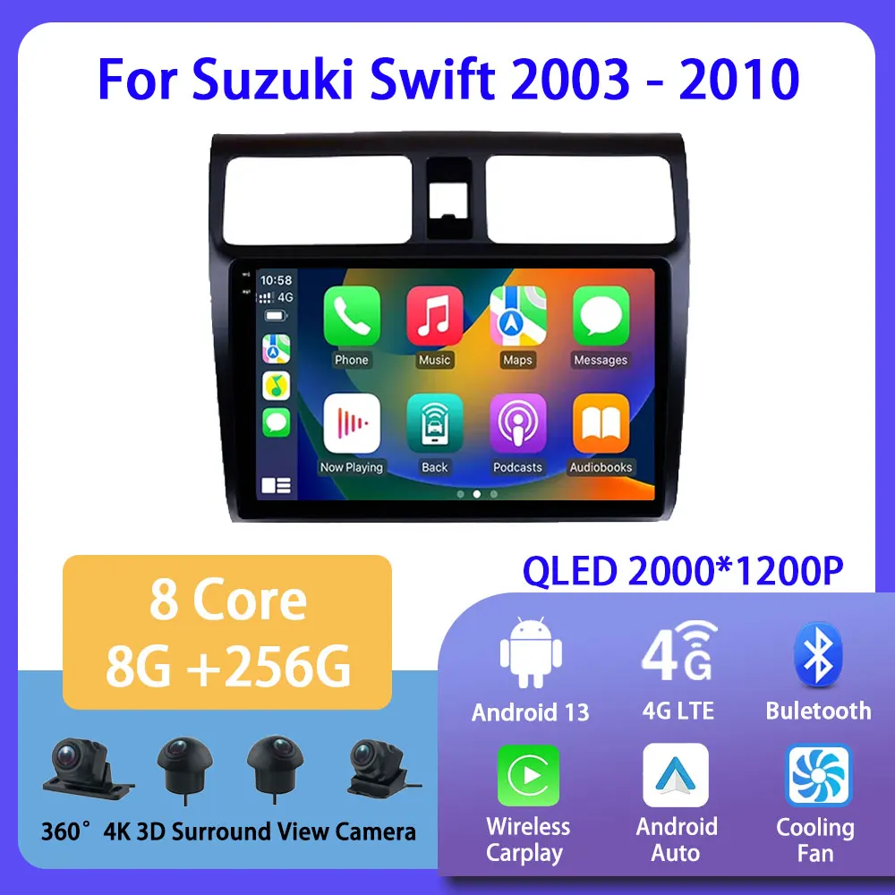 Android-13-For-Suzuki-Swift-2003-2010-Car-Radio-Multimedia-Video-Player ...