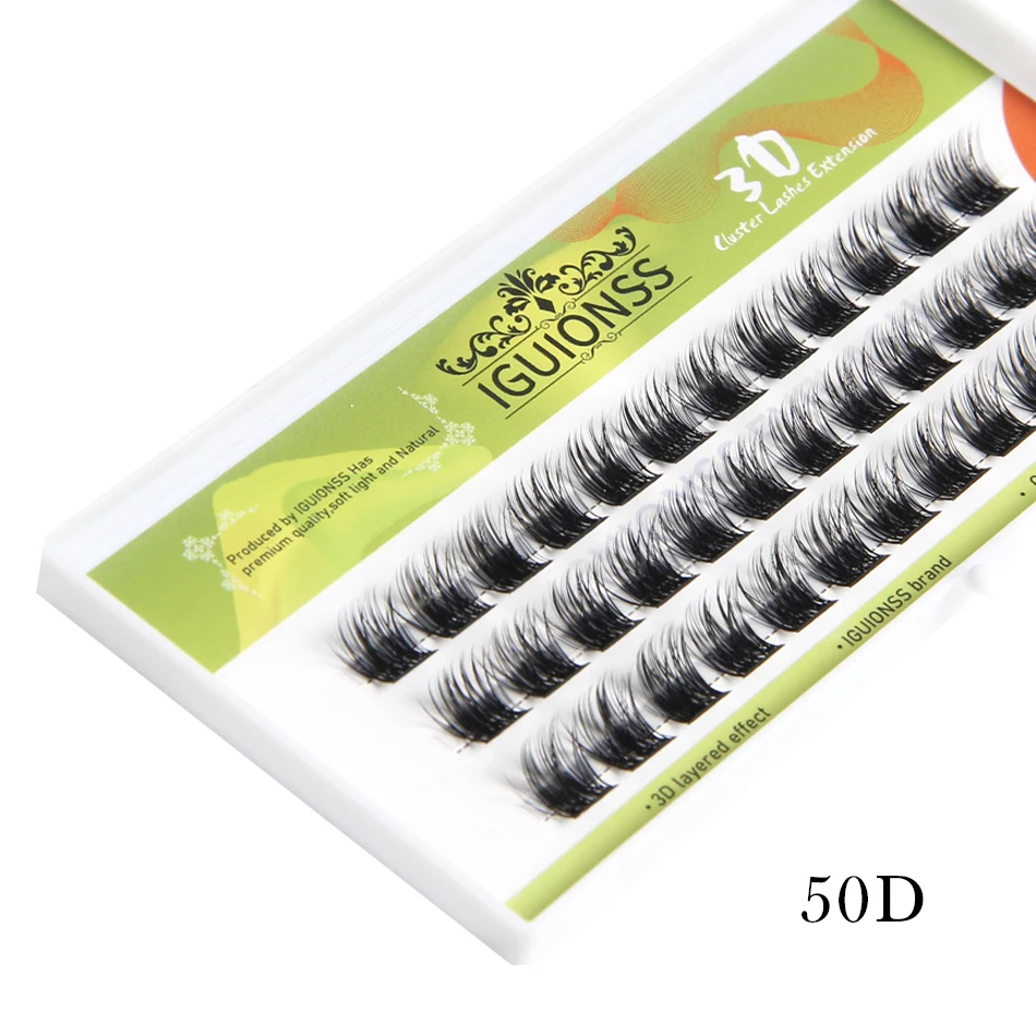 IGUIONSS Lash Clusters DIY Eyelash Extensions 36 Clusters Lashes 50D 3 ...