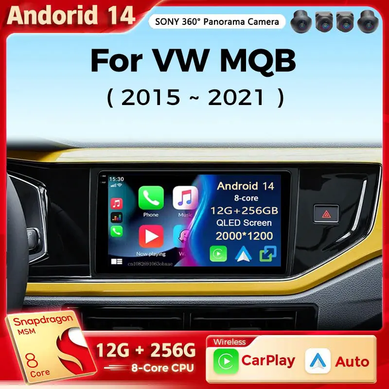 Android-14-Car-Radio-Android-Auto-For-VW-Volkswagen-MQB-POLO-VI-Jetta ...