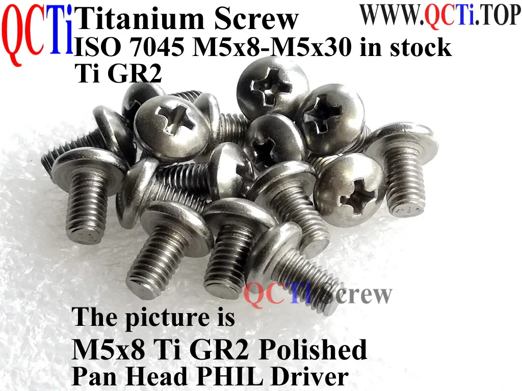 ISO 7045 QCTi M5 Titanium screws M5x8 M5x10 M5x12 M5x14 M5x16 M5x20 ...