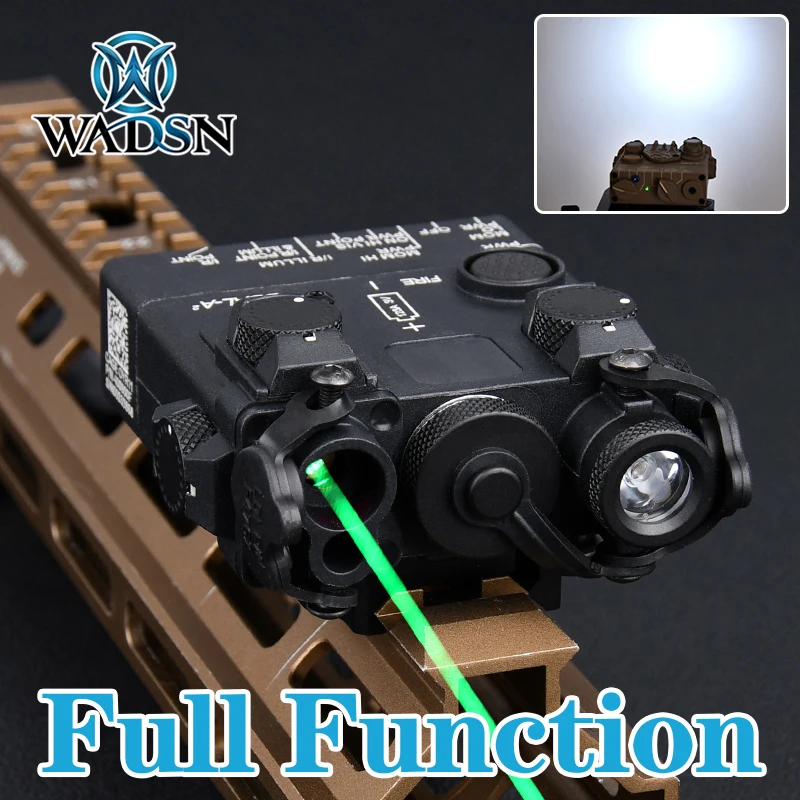 WADSN DBAL A2 Red Dot Laser Aiming Box Tactical Green IR Ray White LED Strobe Flashlight Fit ...
