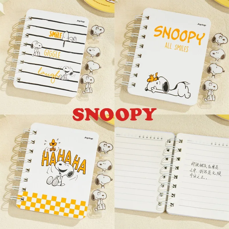 Snoopy-Coil-Notebook-Cartoon-Notepad-Small-Portable-Exercise-Book ...