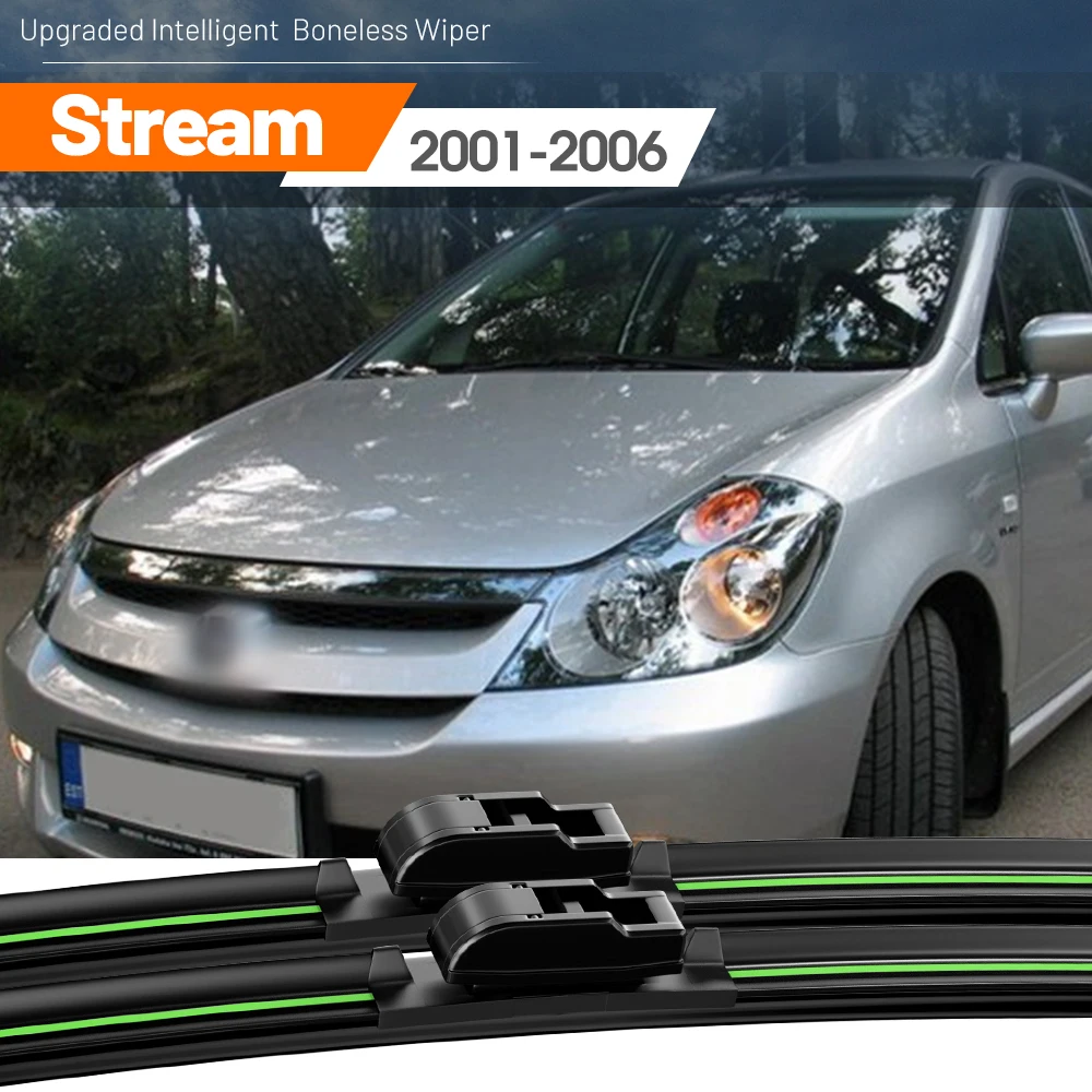 2pcs-For-Honda-Stream-2001-2006-Front-Windshield-Wiper-Blades-2002-2003 ...