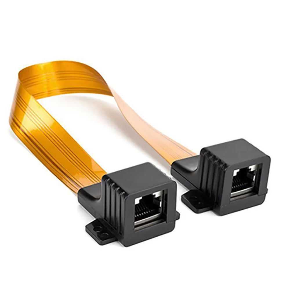 Flat-Cat5-RJ45-Female-F-Connector-Pass-Home-Car-Window-Door-Feed ...