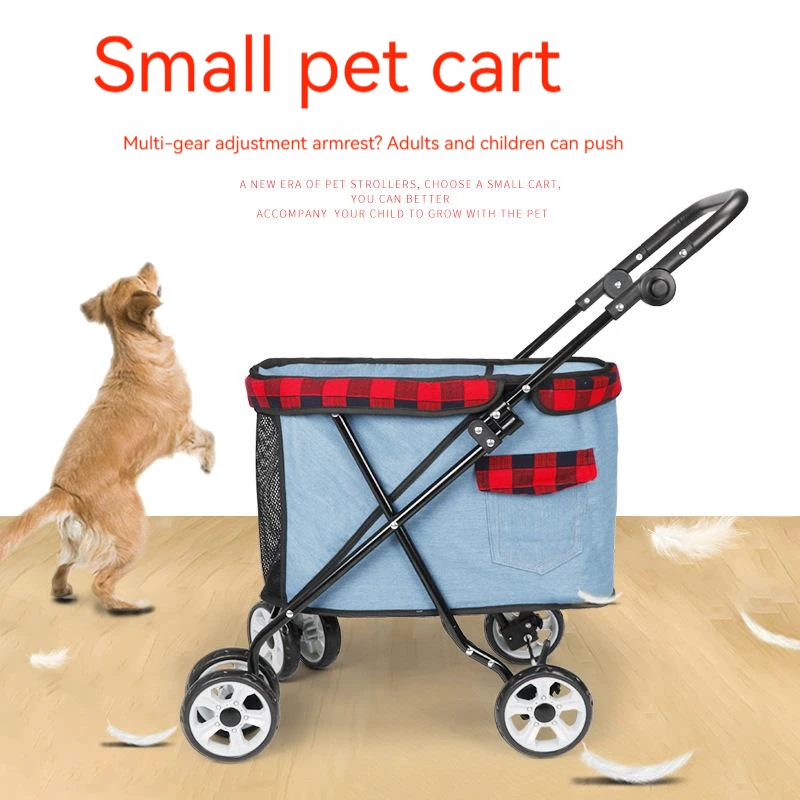 Carrito para perros pequeños de peluche, carritos para gatos plegables ...