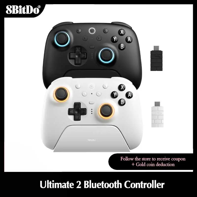 8BitDo Ultimate 2 Bluetooth Gaming Controller with TMR Joysticks & Hall ...
