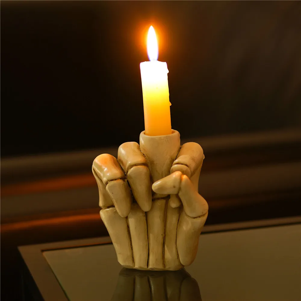 Personalized-Funk-Vertical-Middle-Finger-Gesture-Candlestick-Base ...