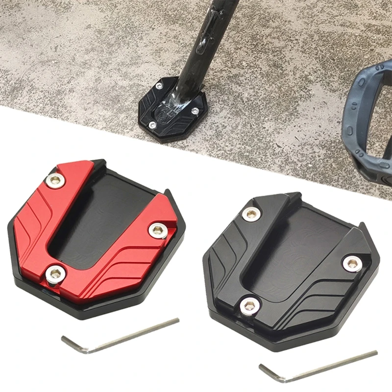 Aluminum Alloy Motorcycle Bike Kickstand Extender Foot Side Stand ...