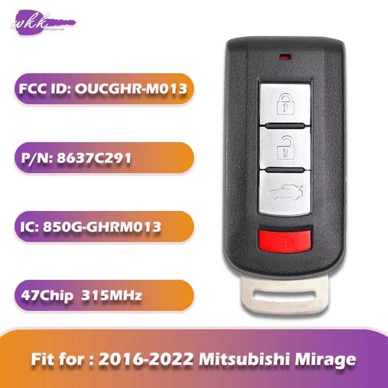 WKK-OUCGHR-M013-Smart-Car-Key-for-2016-2022-Mitsubishi-Mirage-with-ID47 ...
