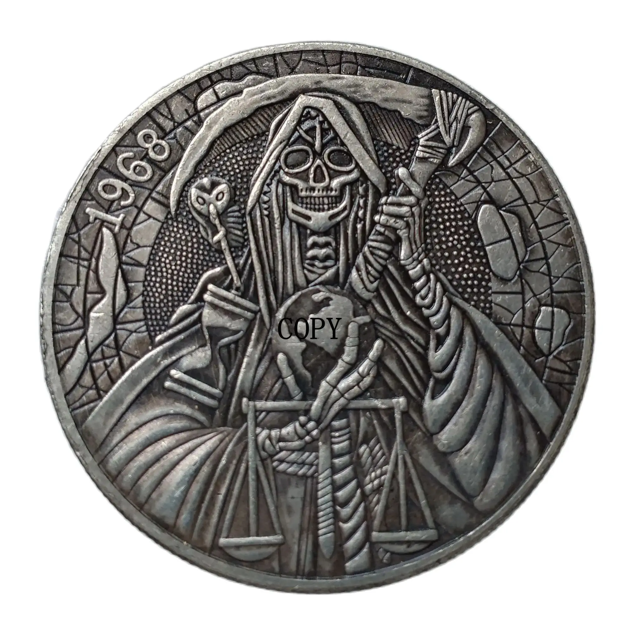 HB-275-279-Hobo-USA-Morgan-Dollar-skull-zombie-skeleton-Silver-Plated ...