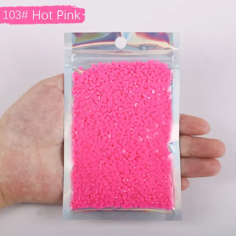 Solid-Color-Jelly-Resin-Rhinestone-Pastel-Candy-Hot-Pink-Colors-3mm-4mm ...
