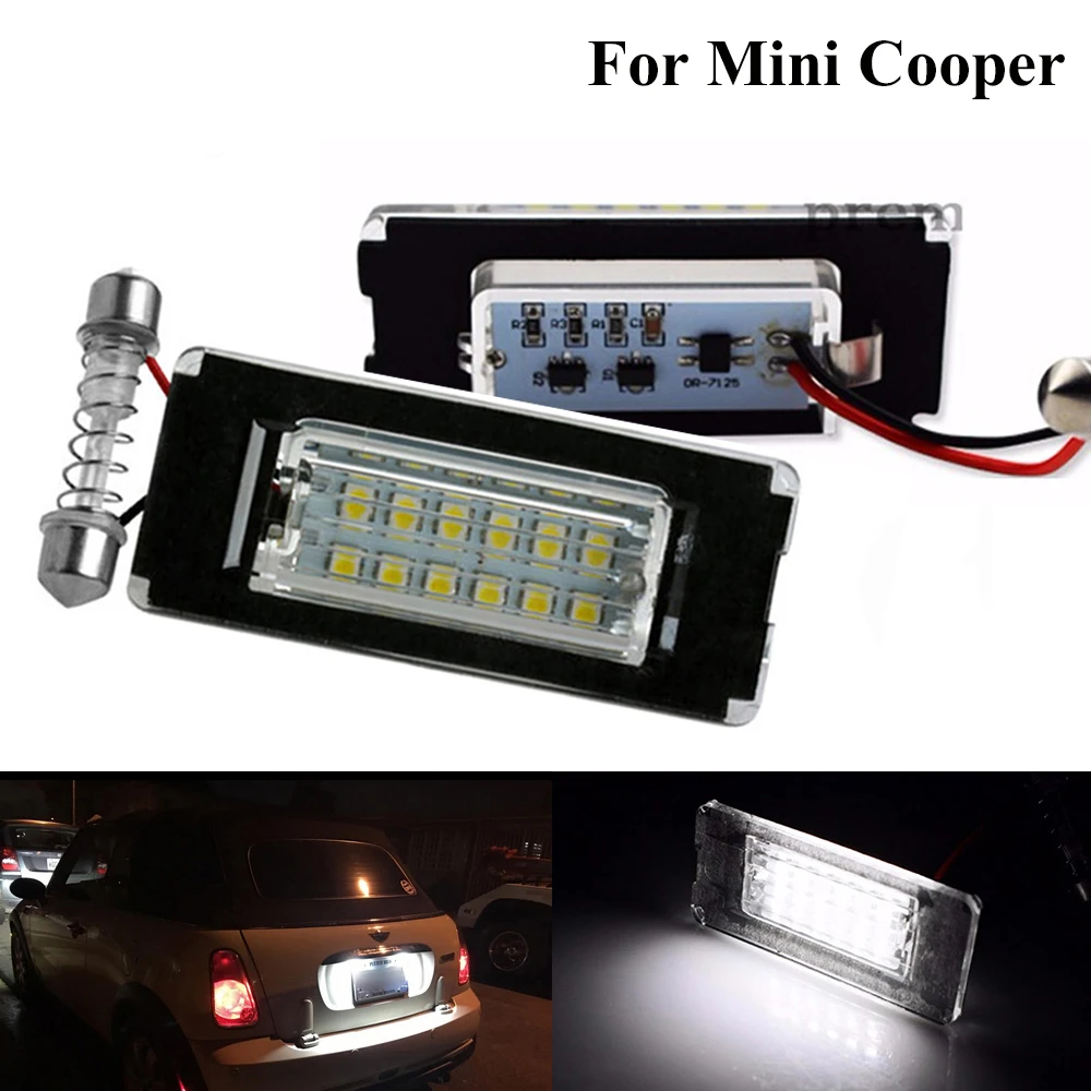 2-Pcs-White-18-LED-Licence-Number-Plate-Ligths-Lamps-for-MINI-Cooper ...