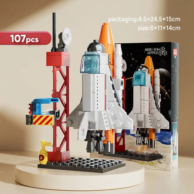 ToylinX Launch Center Lunar Lander Model Building Blocks Spaceship ...