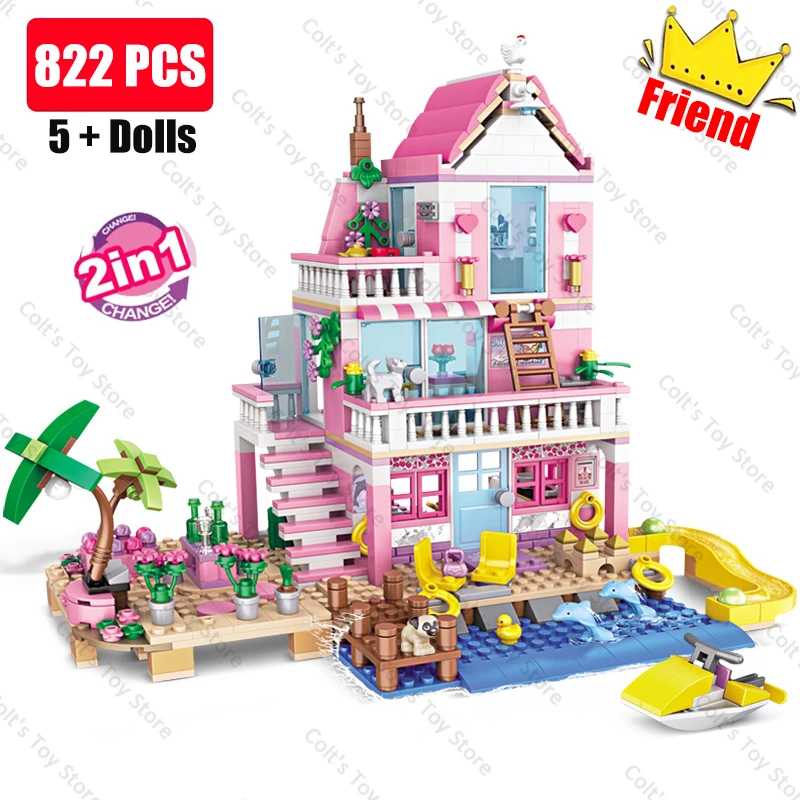 2024-Classic-Seaside-Villa-Friends-House-Building-Blocks-Girl-s-Street ...