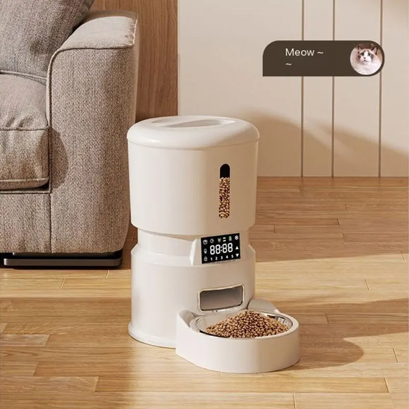 Smart-Pet-Dog-Feeder-Cat-And-Dog-Food-Automatic-Dispenser-Stainless ...