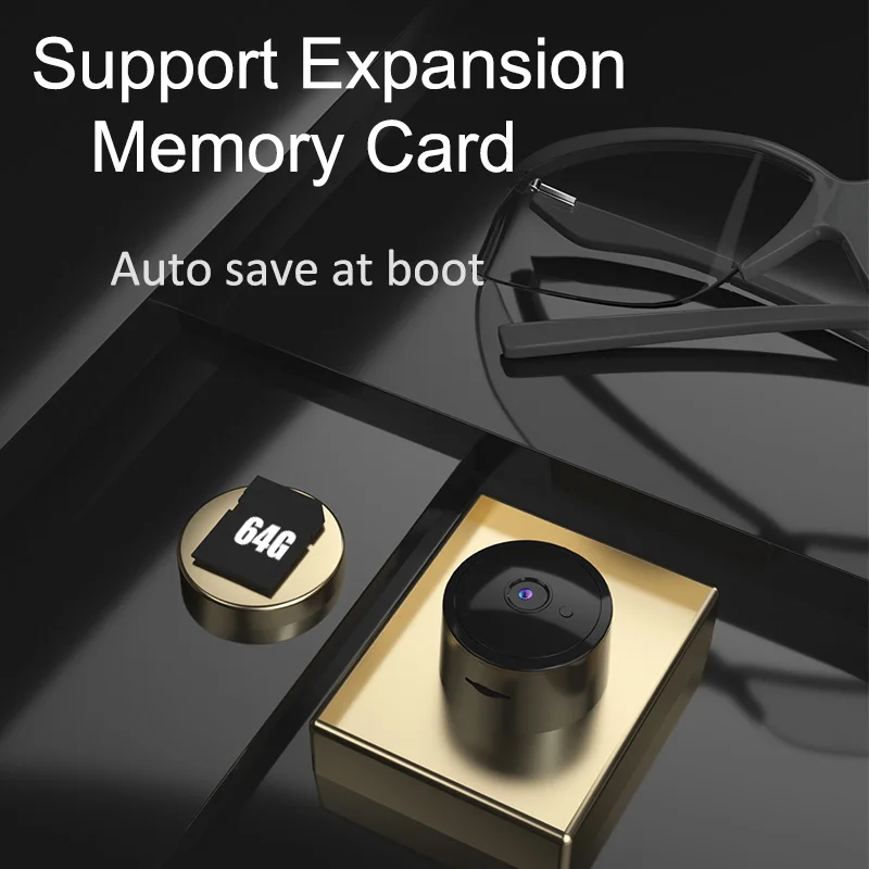 Mini caméra de sécurité sans fil WiFi magnétique A9, caméra vocale UHD ...