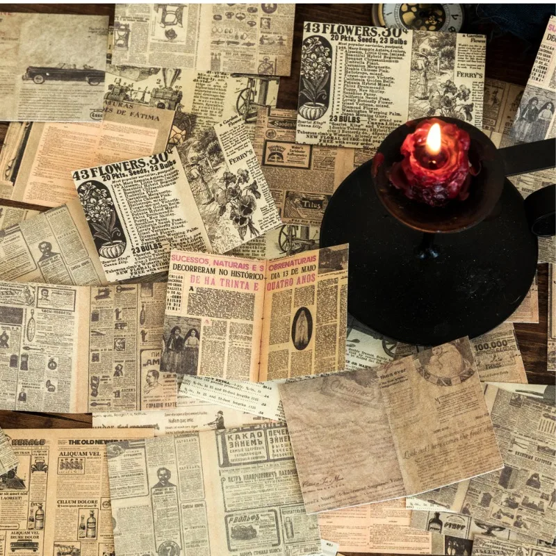 40Pcs-Vintage-Newspaper-Text-Sticker-Pack-for-Scrapbooking-DIY ...