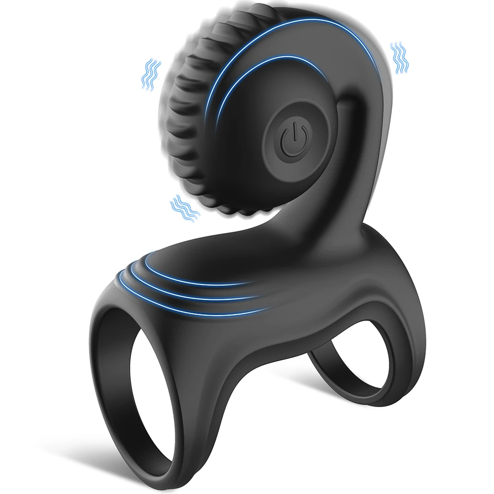 Multi-Wearable-Vibrating-Cock-Ring-Snail-Penis-Ring-Adult-Male-Couples ...