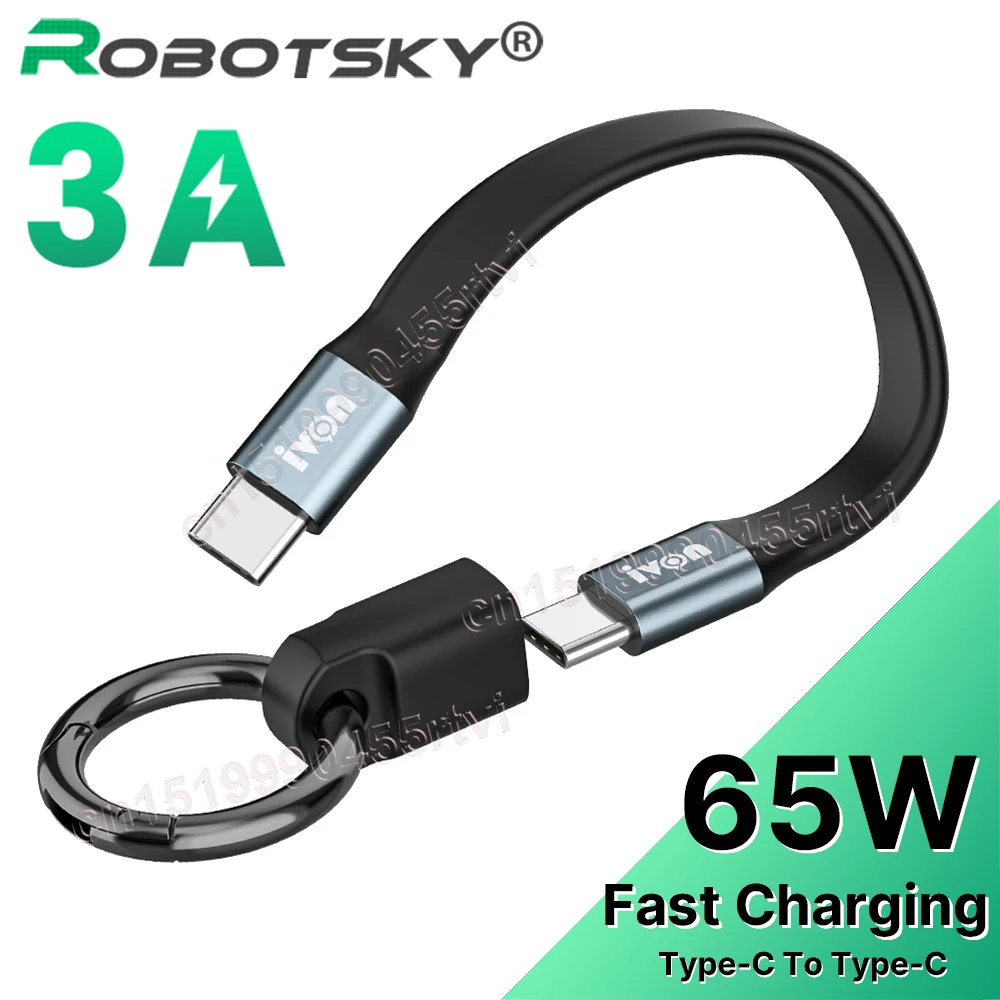 PD65W-Mini-Keychain-Portable-USB-Data-Cable-3A-Fast-Charging-USB-Type-C ...