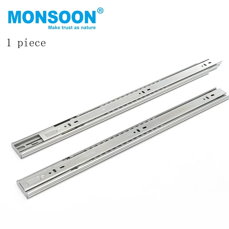 202545mm Drawer Slide Rail Ball Bearing Telescopic Drawer Slide ...