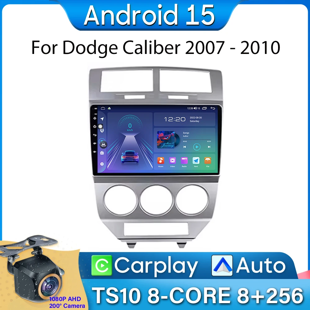 Car Radio Android 14 For Dodge Caliber 2007 - 2010 GPS Navigation Video ...