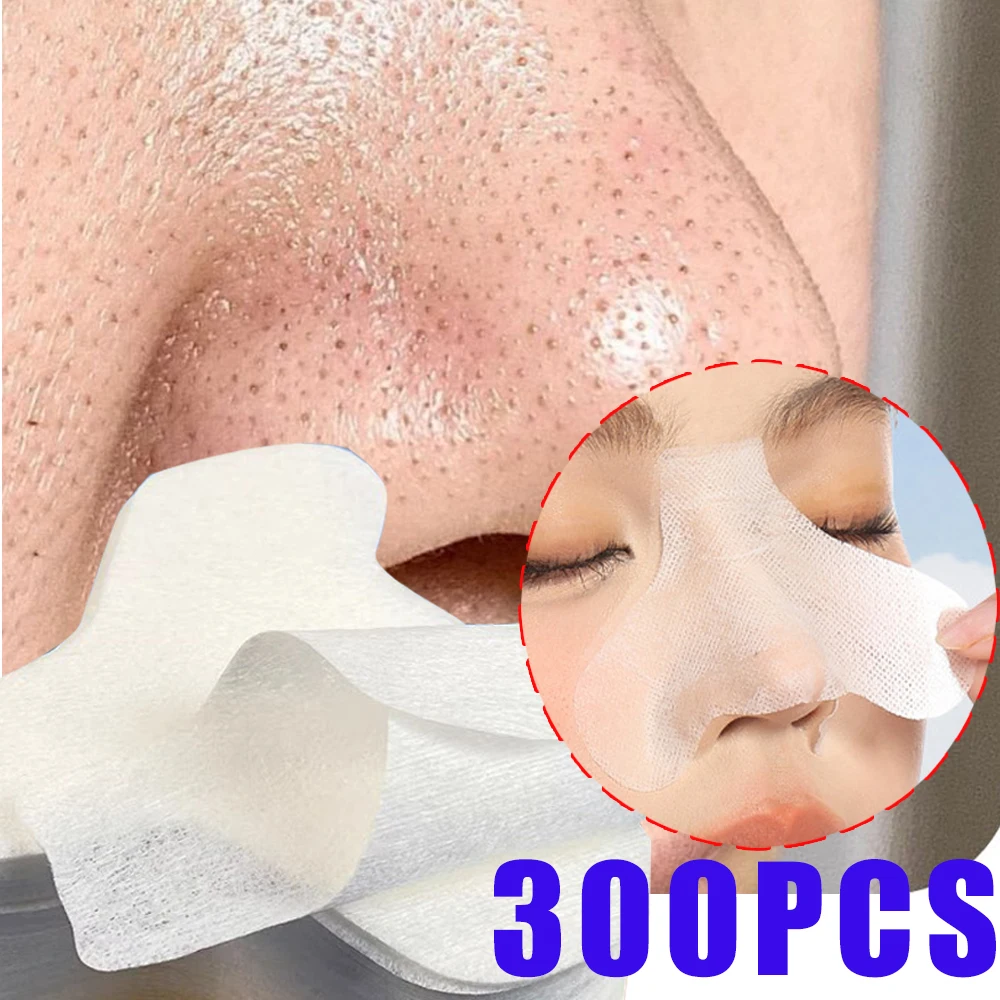 100-300PCS Blackhead Nose Mask Paper Disposable Moisturizing Blackhead ...