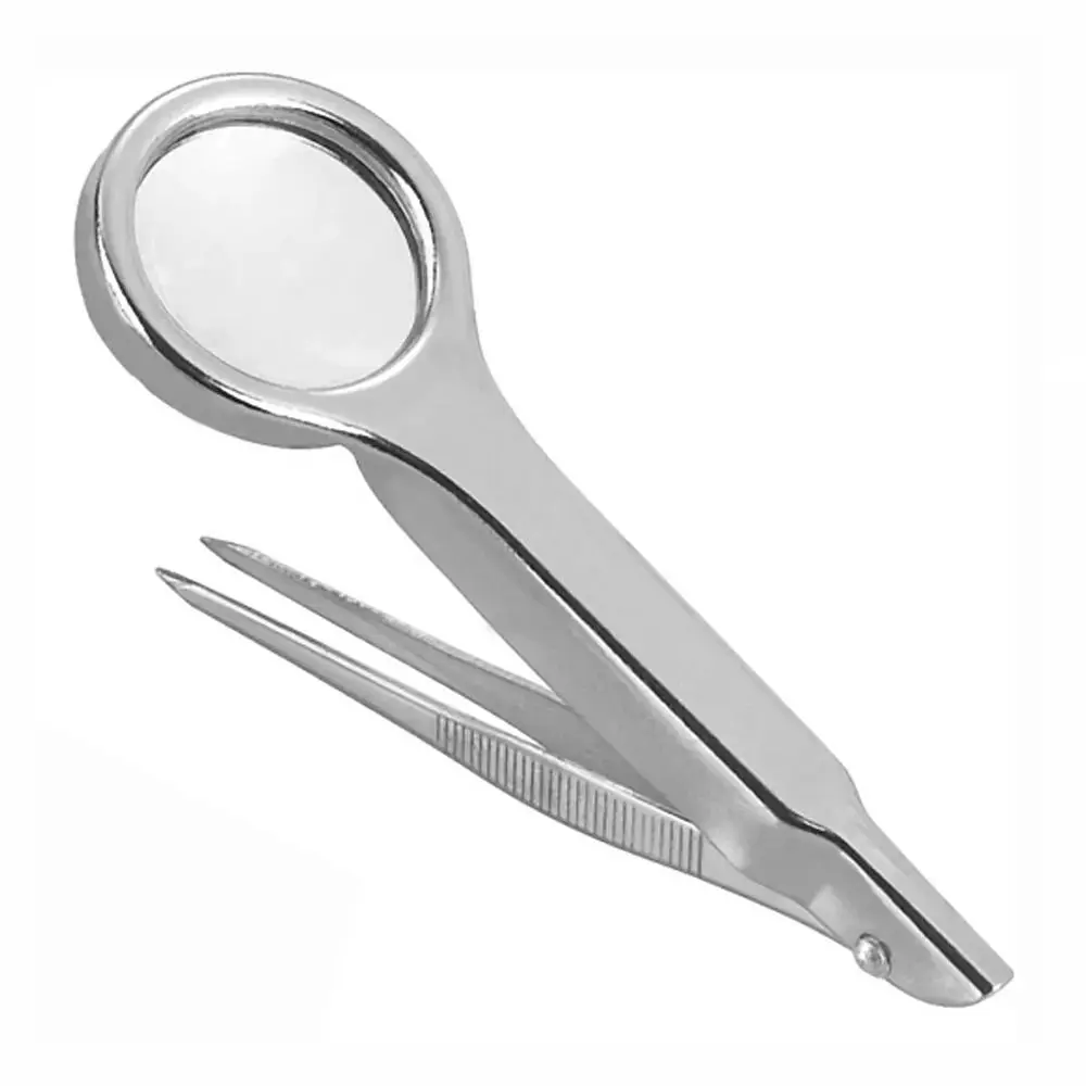 4-Splinter-Tweezers-Handheld-Forceps-w-Magnifying-Glass-Precision ...