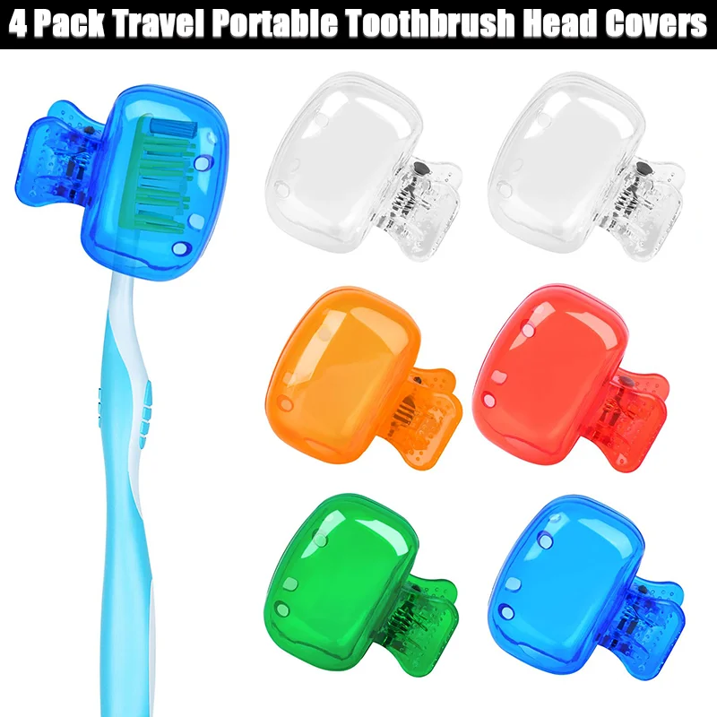 4-Pack-Toothbrush-Head-Covers-Travel-Portable-Toothbrush-Protector-Cap ...