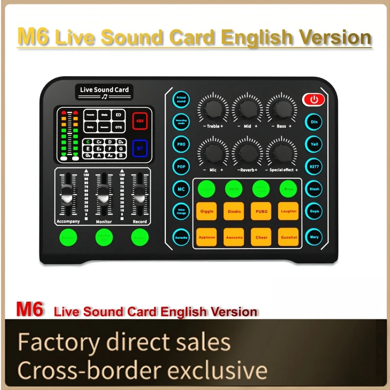 M6-Sound-Card-Audio-Mixer-Voice-Changer-Device-External-Table-for-USB ...