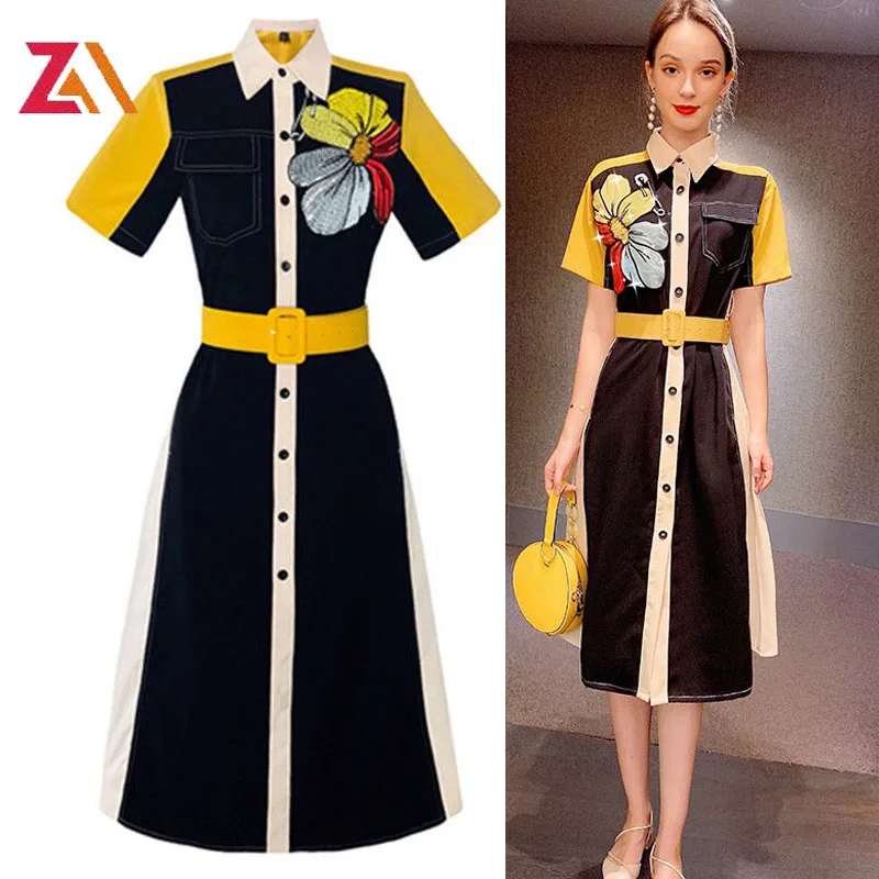 ZALady-korean-chic-causal-midi-long-dresses-women-summer-vestidos-de ...