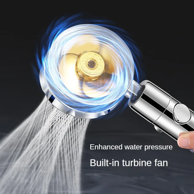High-Pressure-Propeller-Shower-Head-High-Pressure-360-Rotating-with-Fan ...