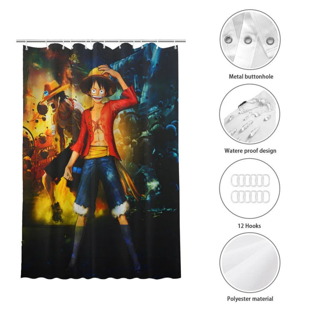 One Piece Anime Shoower Curtain