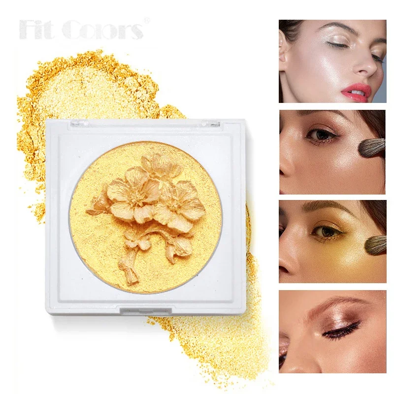 Carved Blossom Highlighter Palette Glitter Bronzers Highlighter Powder ...
