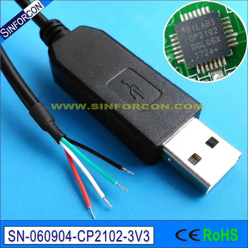 CP210x-USB-TTL-3V3-WE-Wire-End-for-PLC-MCU-CPU-Firmware-Upgrade-CP2102 ...