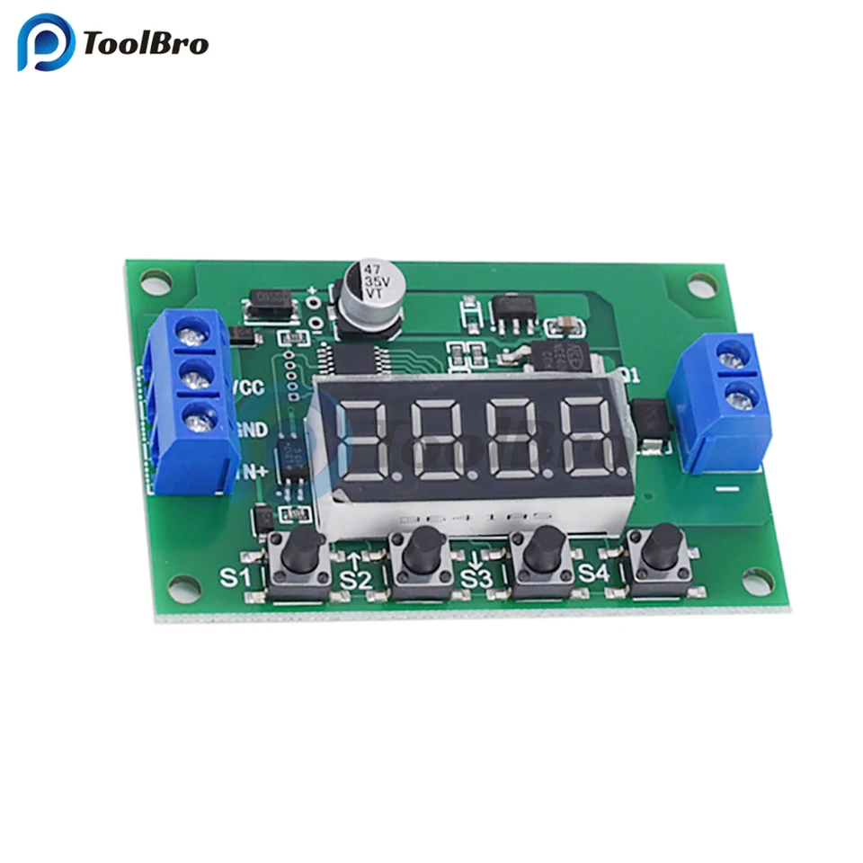 Modulo Relè Ritardo Ciclo Timer Digitale A Relè 12V DC - Modulo Ritardo ...