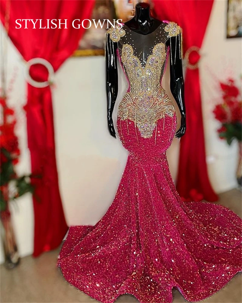 Gold Diamond Prom Dress